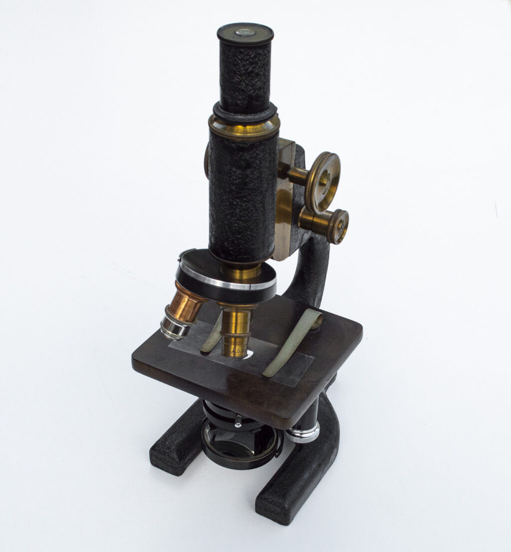 Antique Beck London microscope in wooden case