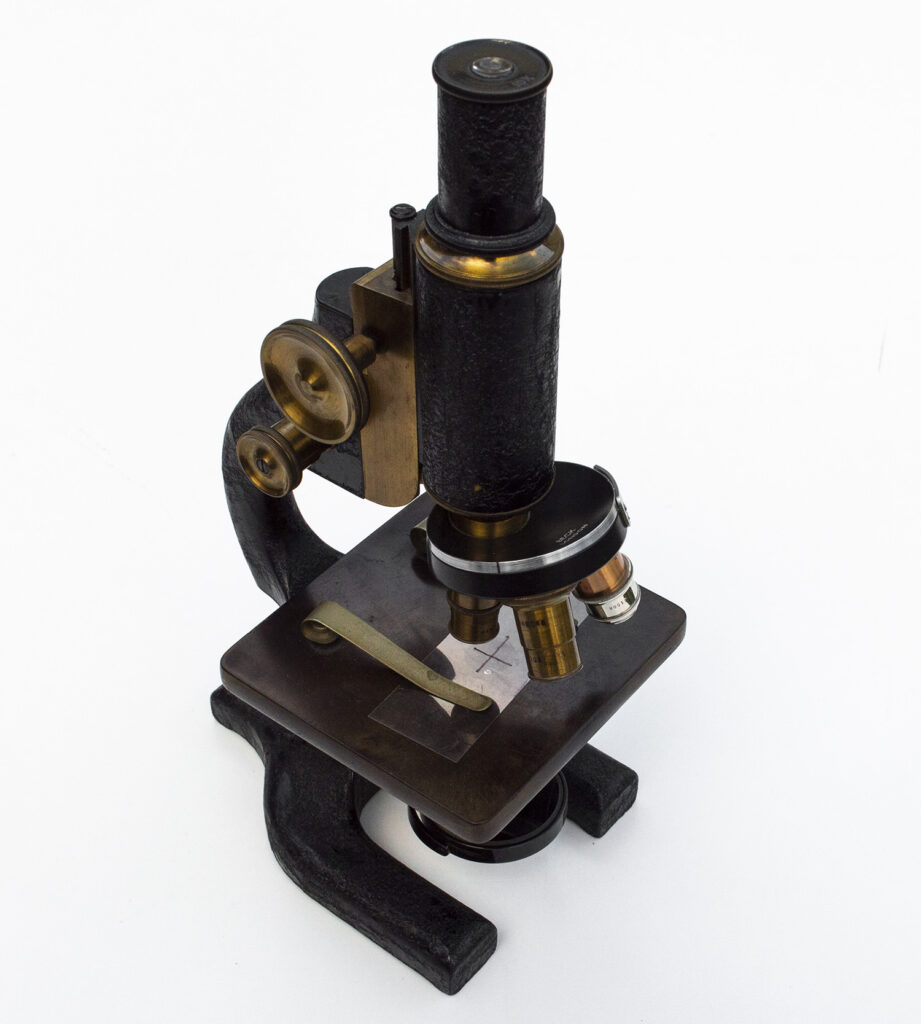 Antique Beck London microscope in wooden case