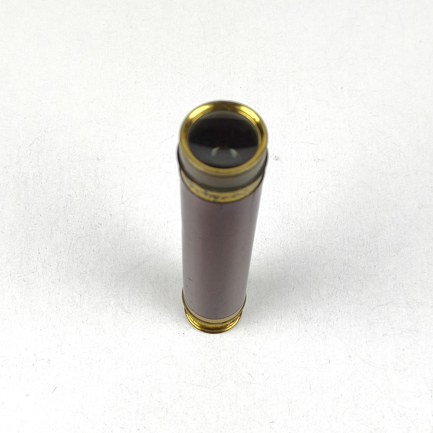 3-Draw Brass & Wood Compact Pocket Telescope. 24mm Objective Lens