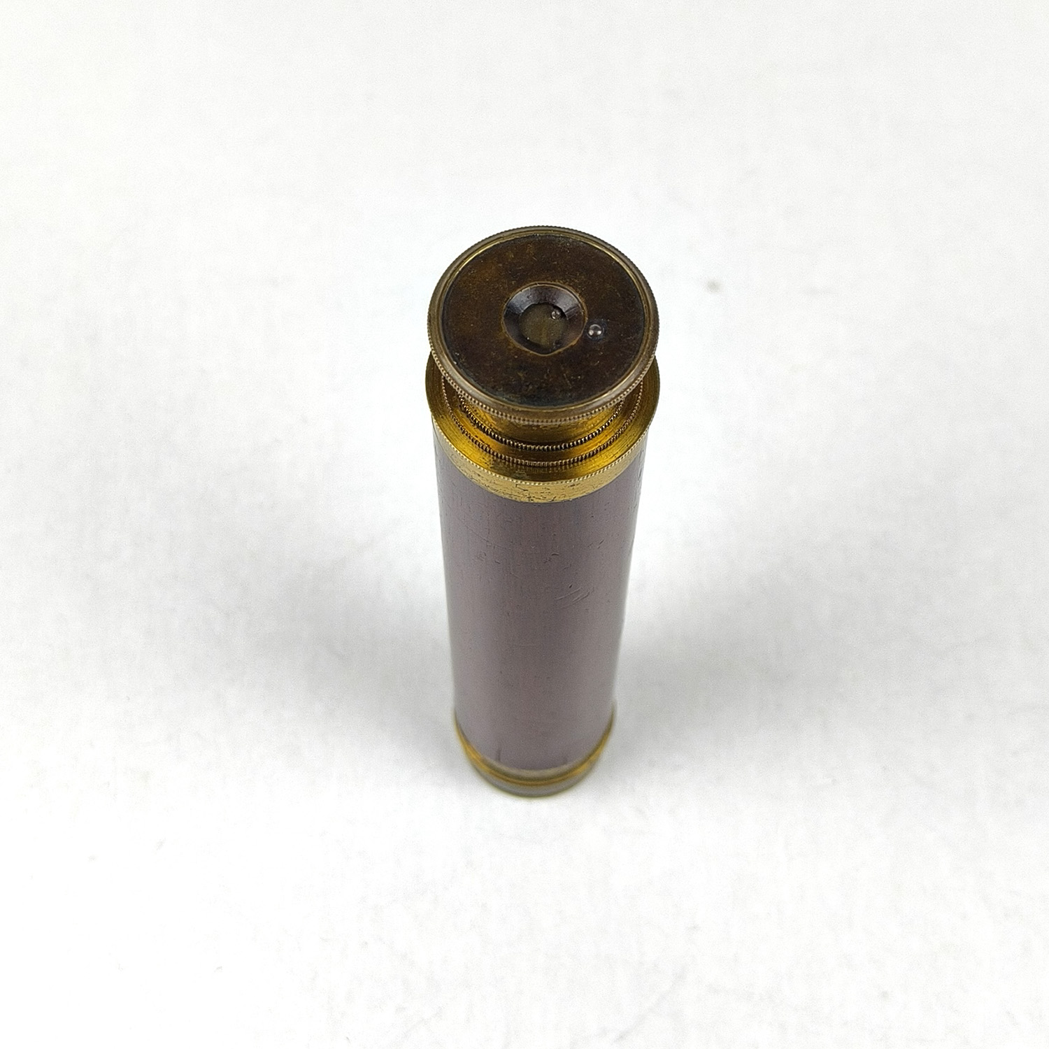 3-Draw Brass & Wood Compact Pocket Telescope. 24mm Objective Lens