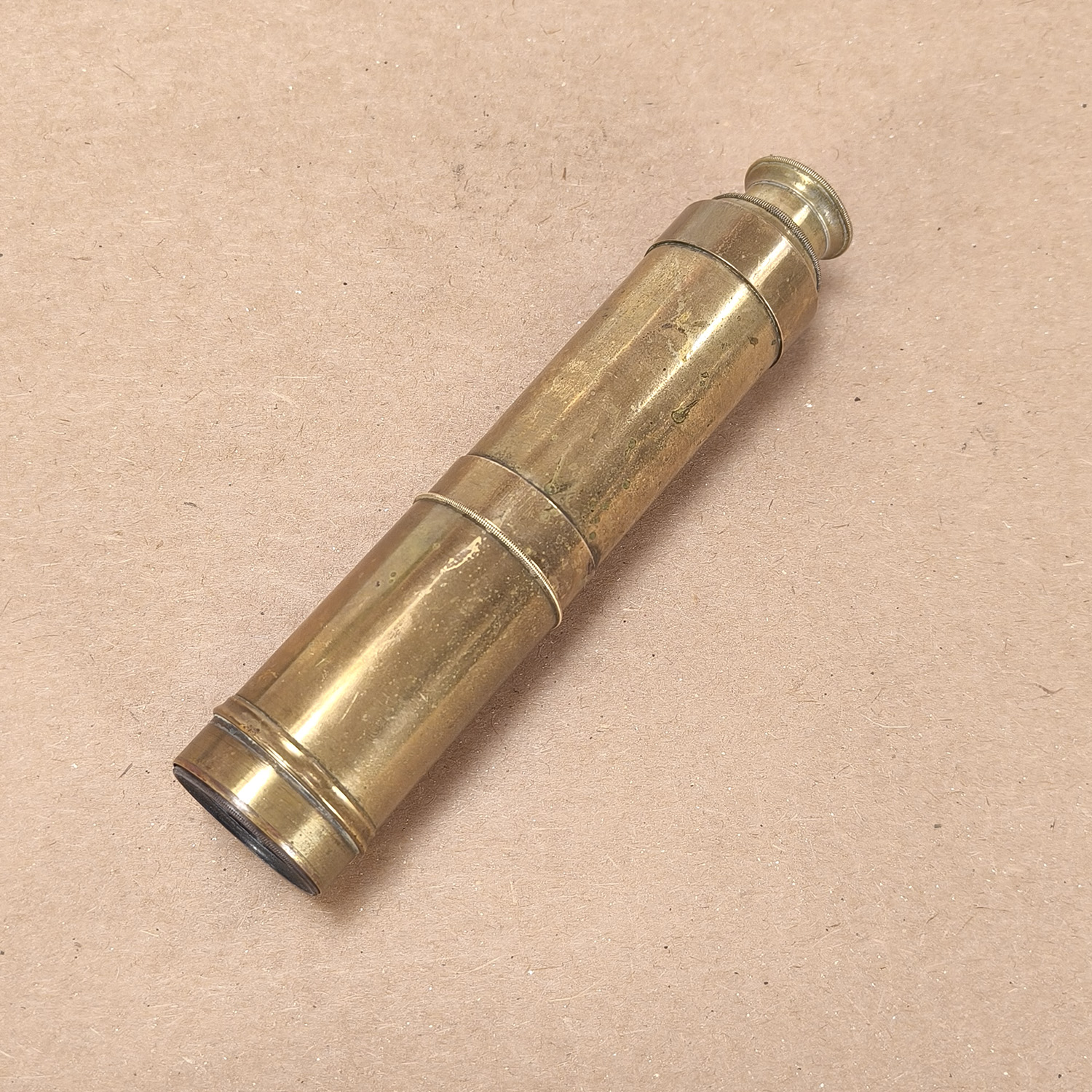 Antique Brass 3-Draw Telescope Monocular – Victorian Era Maritime Spyglass