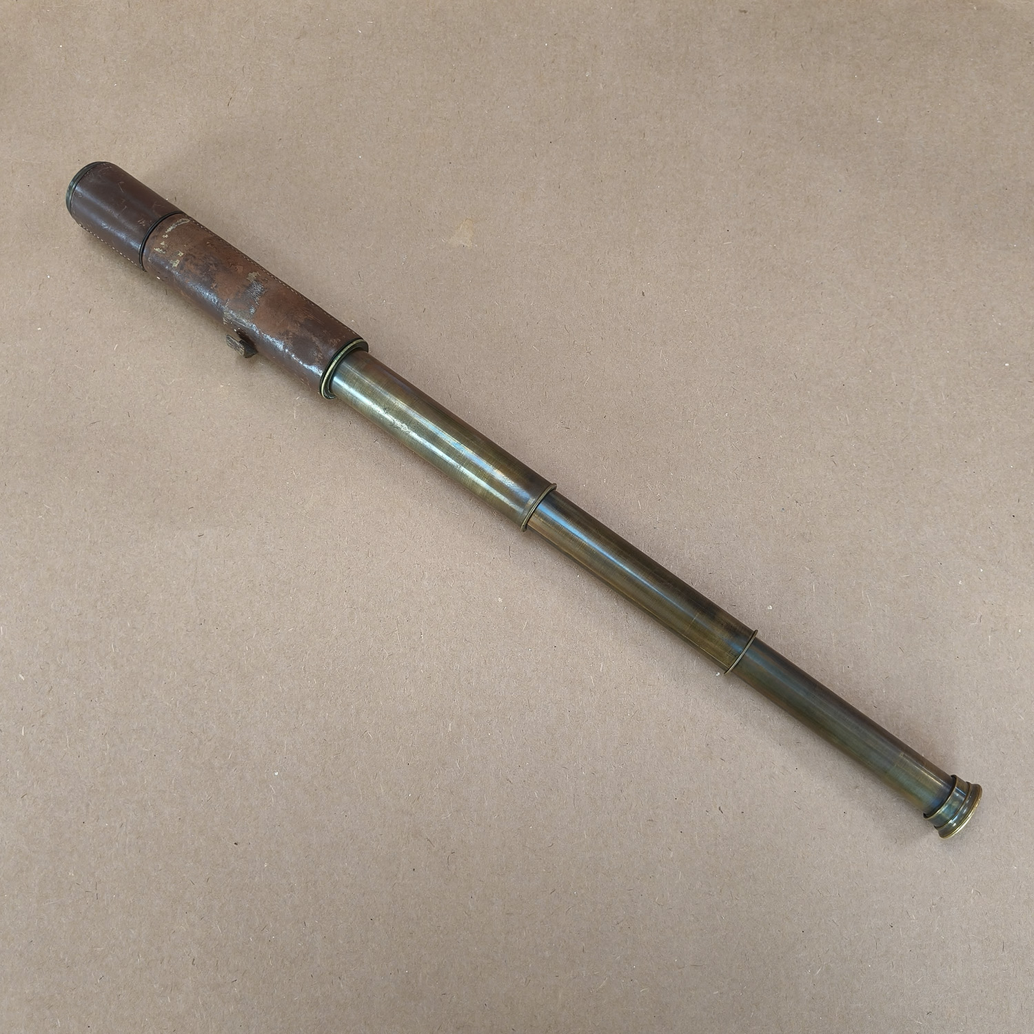 Antique Broadhurst Clarkson London 25× Brass 3-Draw Telescope