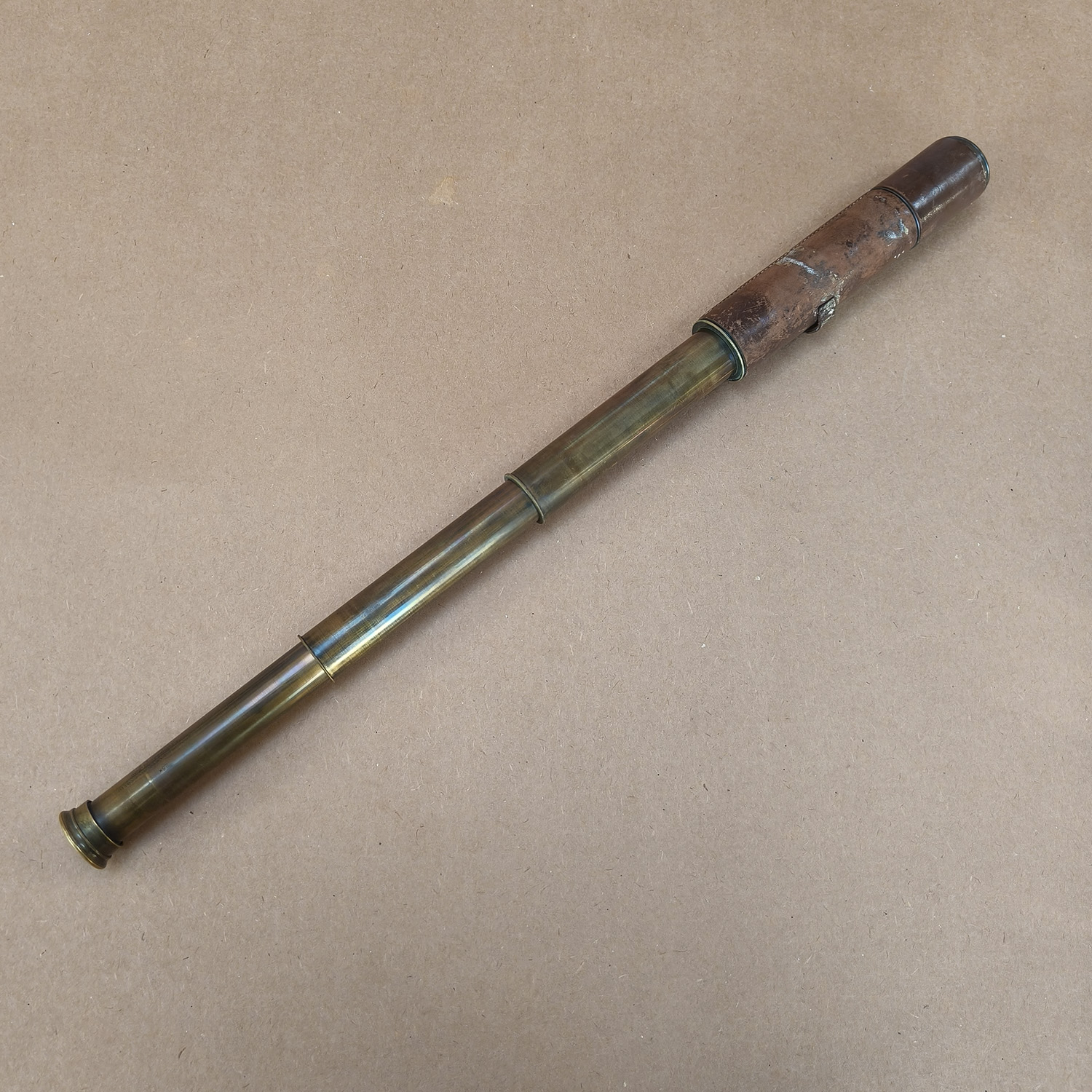 Antique Broadhurst Clarkson London 25× Brass 3-Draw Telescope