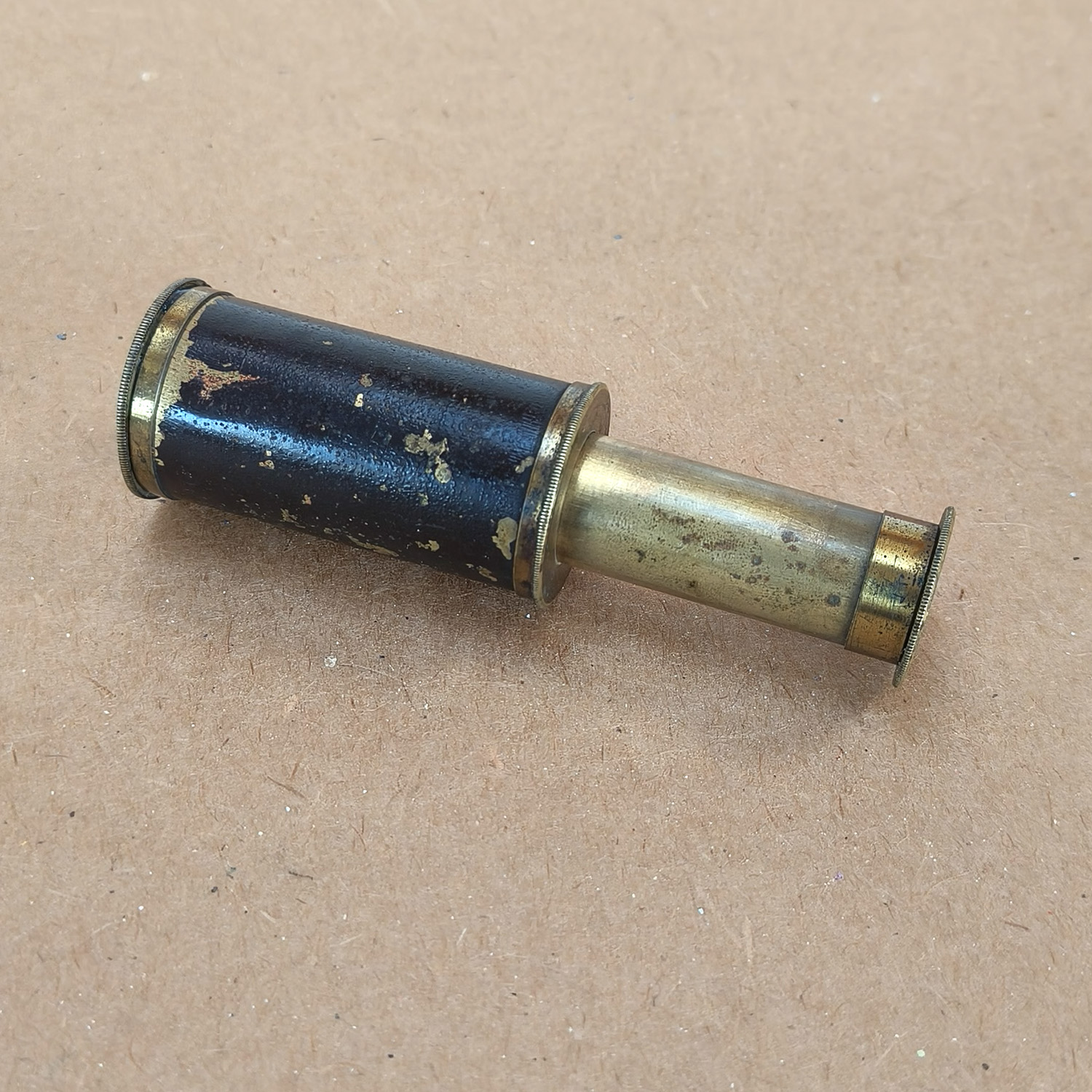 Vintage Mini Brass Single-Draw Pocket Telescope / Spyglass